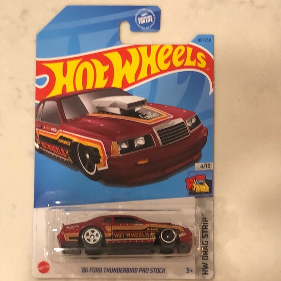 Mattel | Toys | 86 Ford Thunderbird Pro Stock Toy Car Red | Poshmark